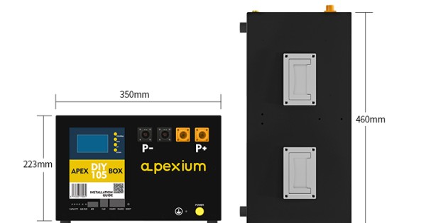 Apexium 105 PRO Metal Box with 48V 200A BMS & LCD DIY Kit
