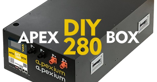 LiFePO4 Battery Box - Apexium 280 DIY Kit with BMS & LCD