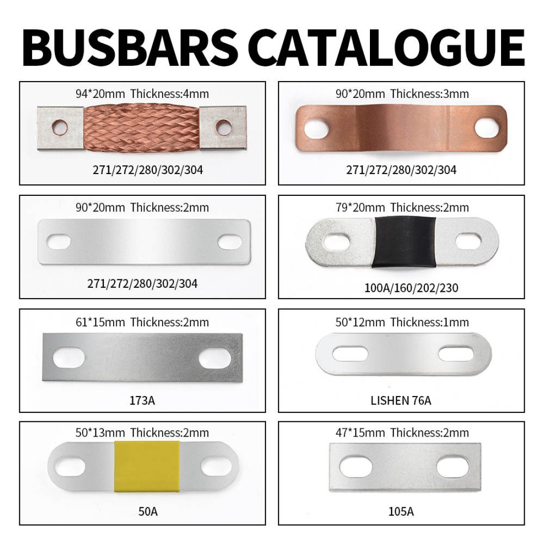 M6 Busbar for LiFePO4 280-320Ah - USA Stock, Fast Shipping